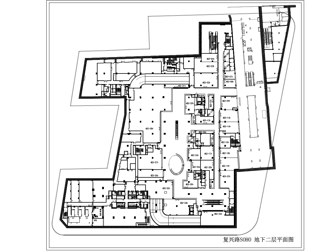SOHO复兴广场 商铺 B2层商业 B02层 B2-28B-搜候公开租售平台
